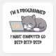 Coder Cat Programmer Funny Computer Scientist Square Sticker | Zazzle