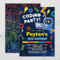 Coding Birthday Party Invitation for Kids | Zazzle