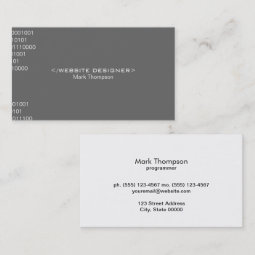 Coding Business Card | Zazzle