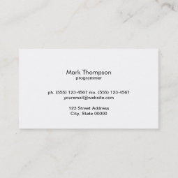 Coding Business Card | Zazzle
