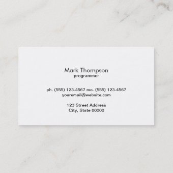 Coding Business Card | Zazzle