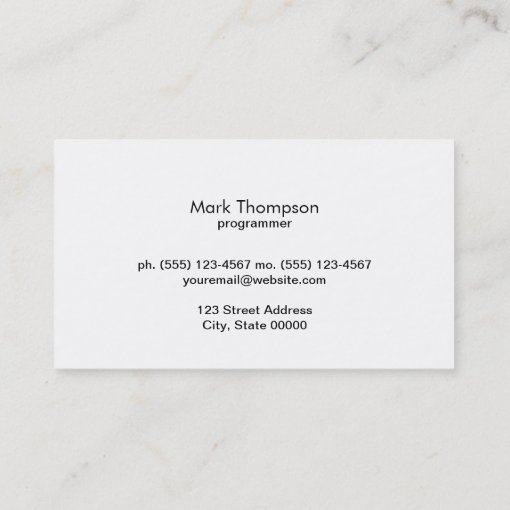 Coding Business Card | Zazzle