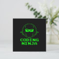 Coding Ninja Coder Programmer Developer Programmin Invitation | Zazzle