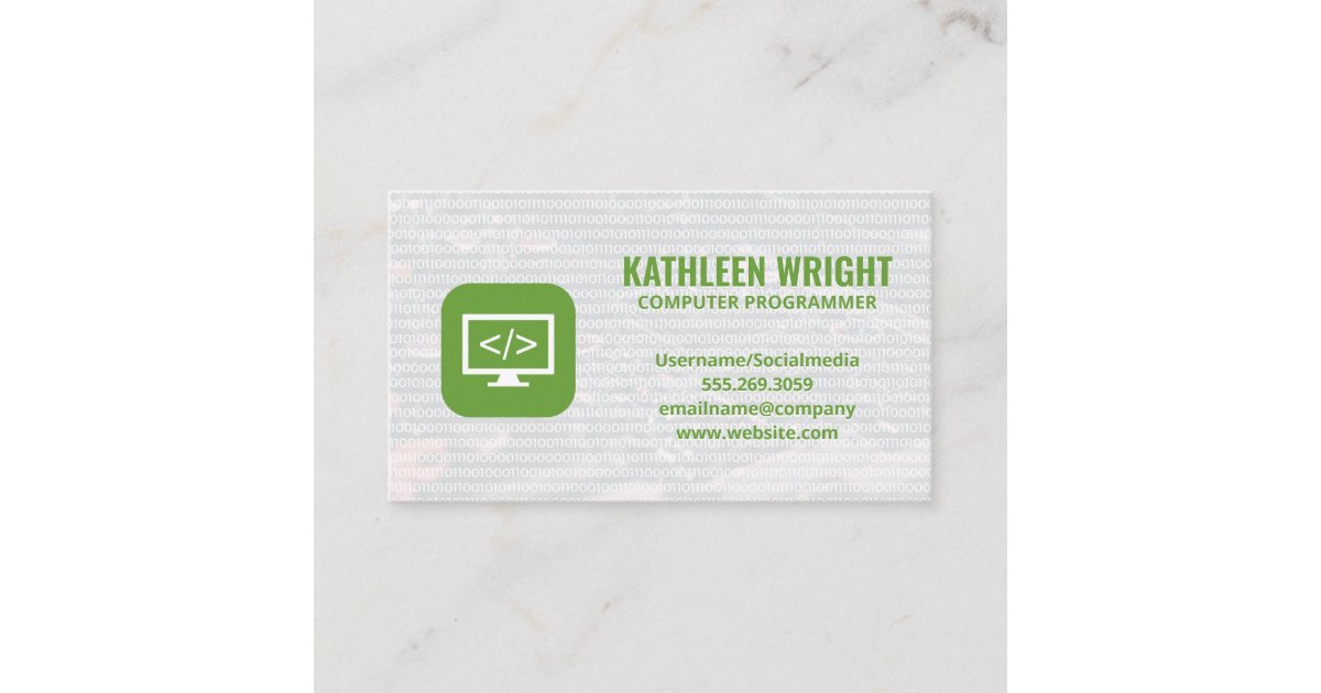 Coding Symbol Icon Business Card | Zazzle