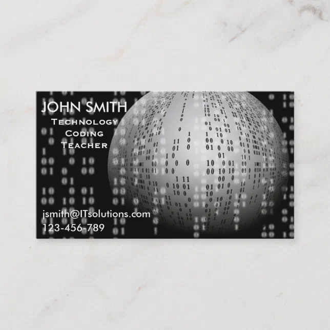 Coding technology teacher or tutor business card | Zazzle