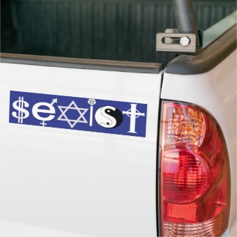 Coexist Parody - "Sexist" Bumper Sticker | Zazzle