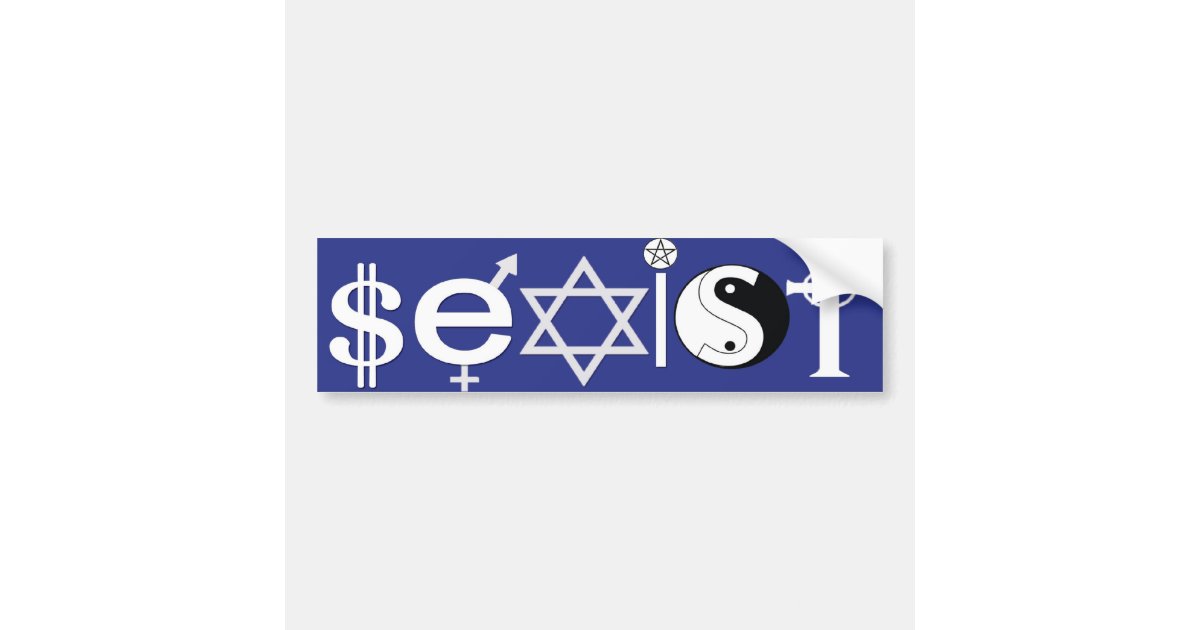 Coexist Parody - "Sexist" Bumper Sticker | Zazzle