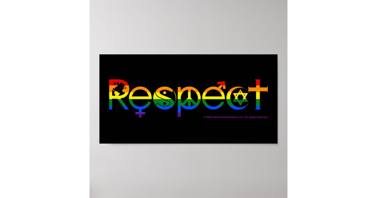 Coexist with Respect LGBT Gay Pride Poster | Zazzle