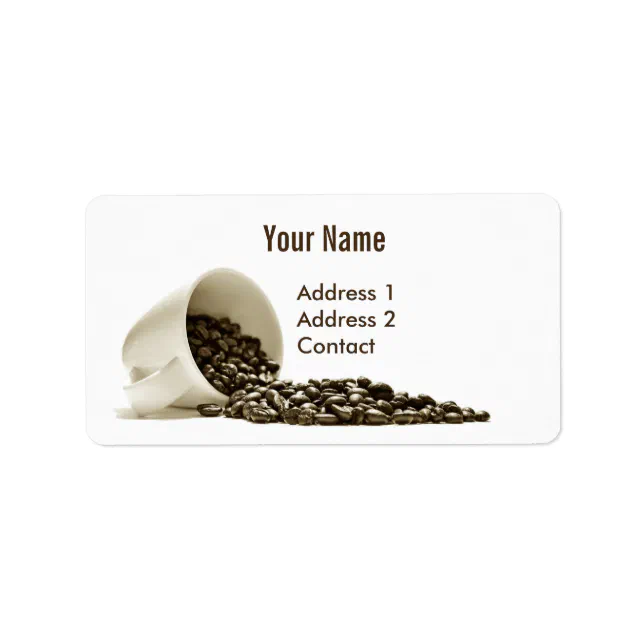 Coffee Address Label | Zazzle