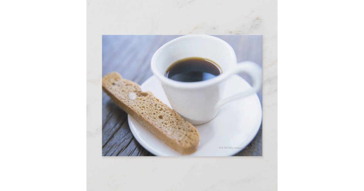 Coffee and Biscotti Postcard | Zazzle