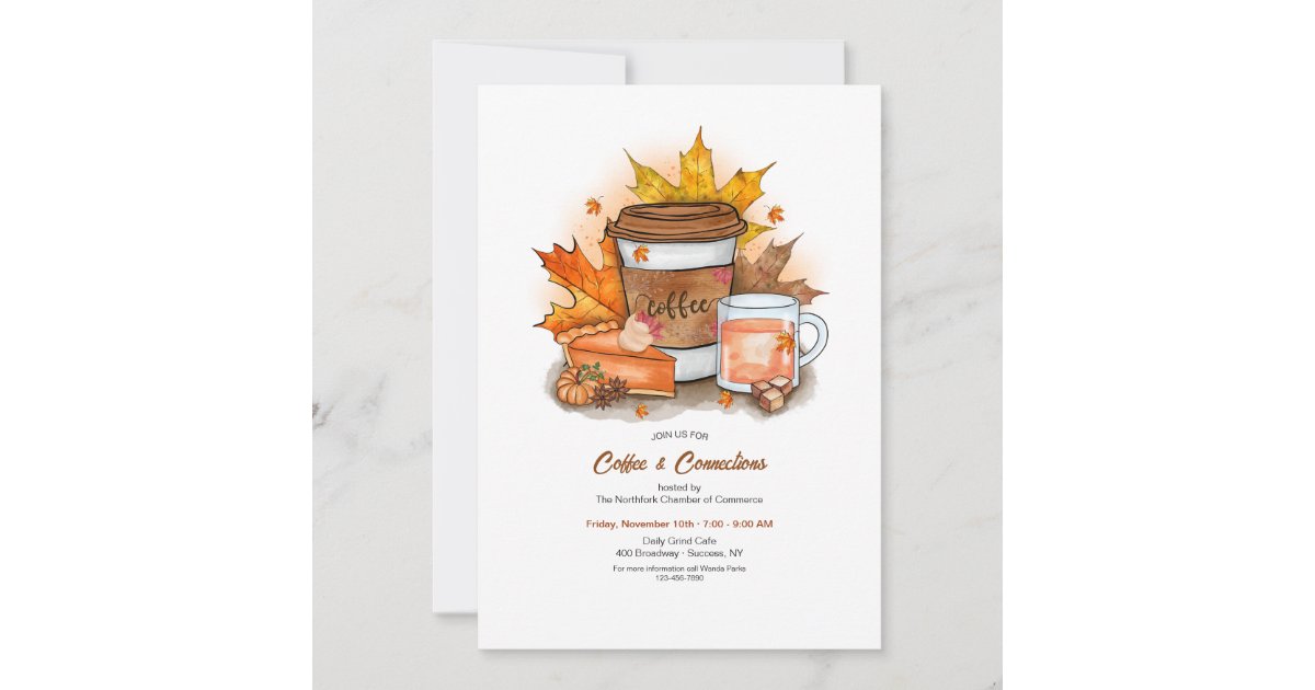 Coffee and Connections Meeting Invitation | Zazzle
