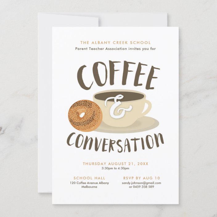 Coffee and Conversation Invitation | Zazzle.com