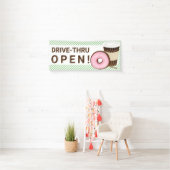 Coffee and Donut Drive Thru Banner | Zazzle