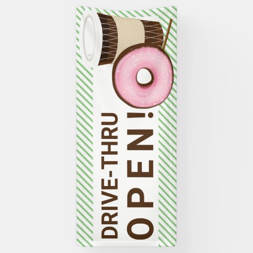 Coffee and Donut Drive Thru Banner | Zazzle