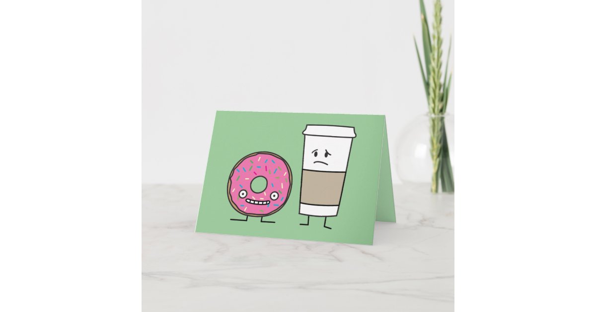 Coffee and Donut Thank You Card | Zazzle