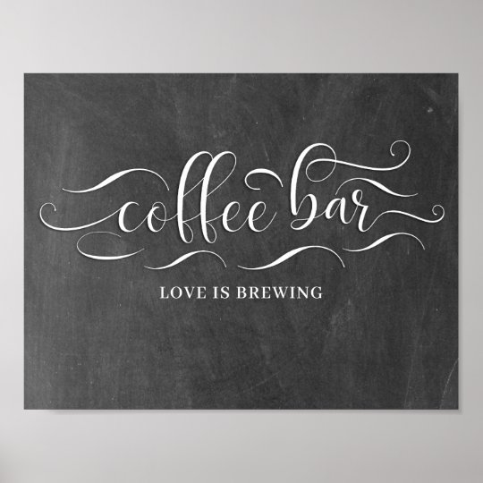 Coffee Bar Chalkboard Wedding Day Sign | Zazzle.com