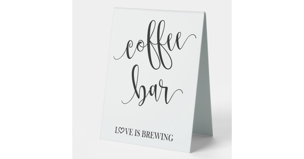 Coffee Bar Tent Wedding Sign | Zazzle
