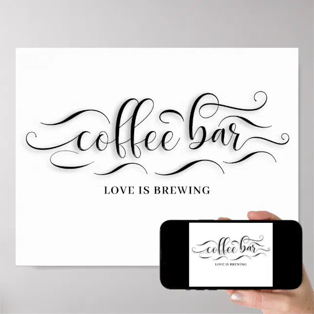Coffee Bar Wedding Day Sign | Zazzle