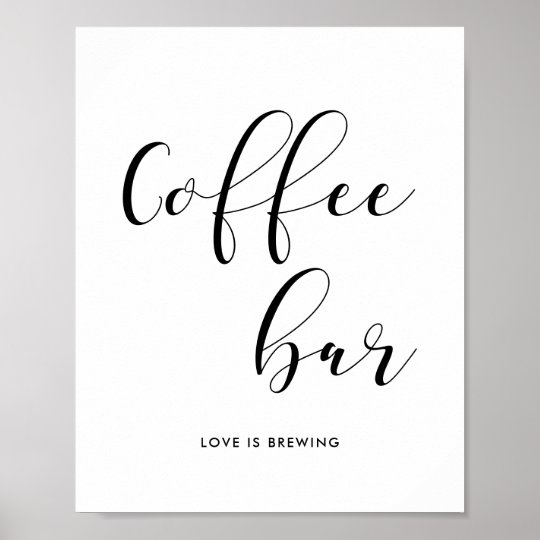 Coffee bar wedding sign | Zazzle.com