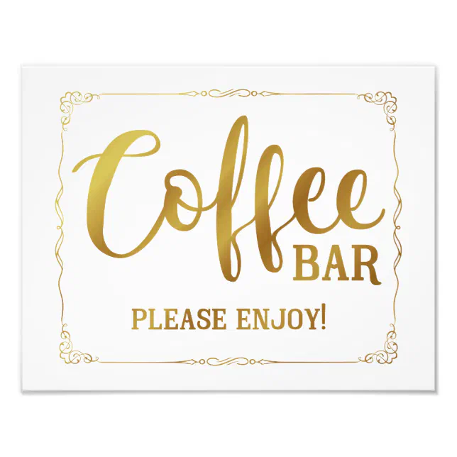coffee bar wedding sign black | Zazzle