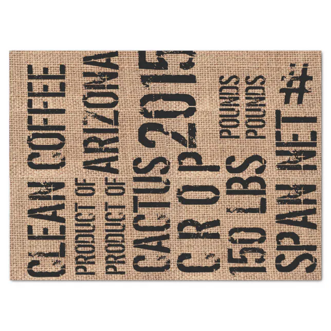 Coffee Bean Bag Tissue Paper | Zazzle