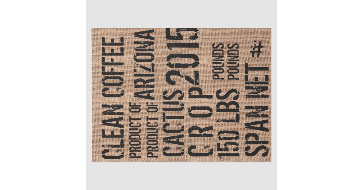 Coffee Bean Bag Tissue Paper | Zazzle