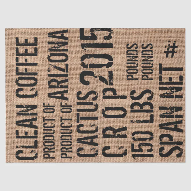 Coffee Bean Bag Tissue Paper | Zazzle