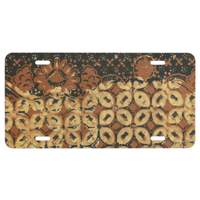 Coffee Bean Earthy Boho Rustic License Plate | Zazzle