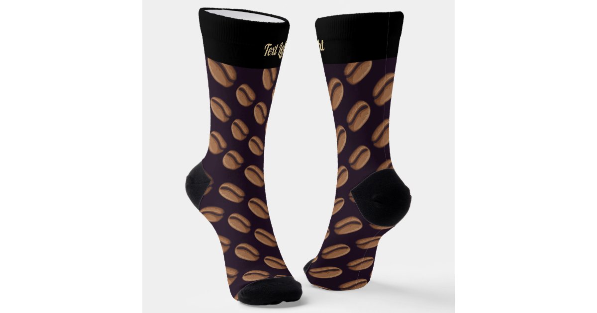 Coffee Bean Icon Pattern Socks | Zazzle