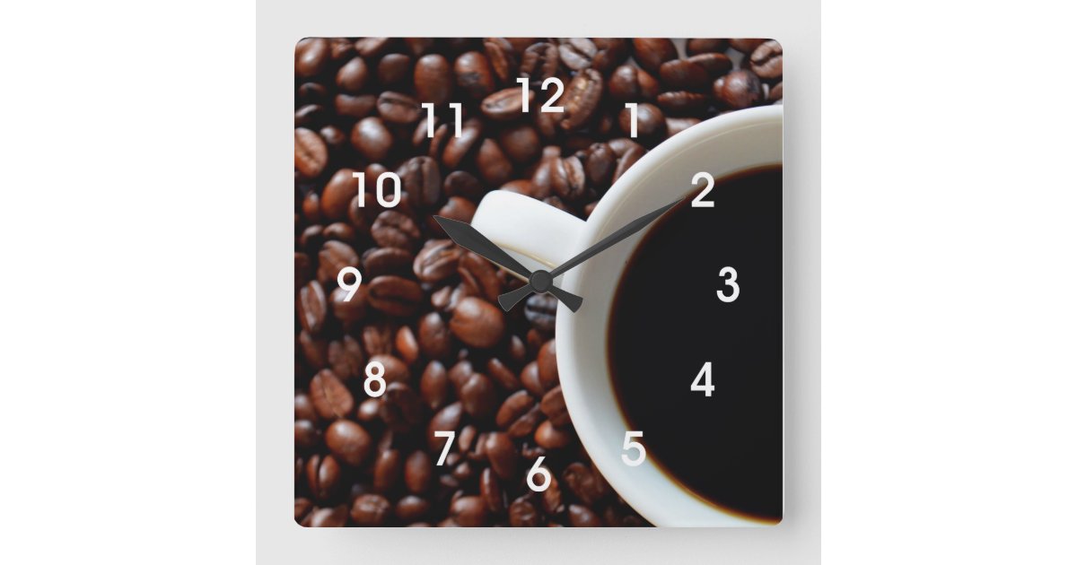 Coffee Bean Kitchen Wall Clock | Zazzle