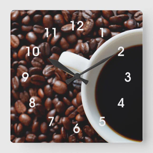 Coffee Bean Kitchen Wall Clock | Zazzle