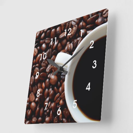 Coffee Bean Kitchen Wall Clock | Zazzle