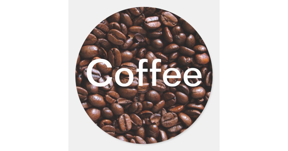 Coffee Bean Stickers | Zazzle
