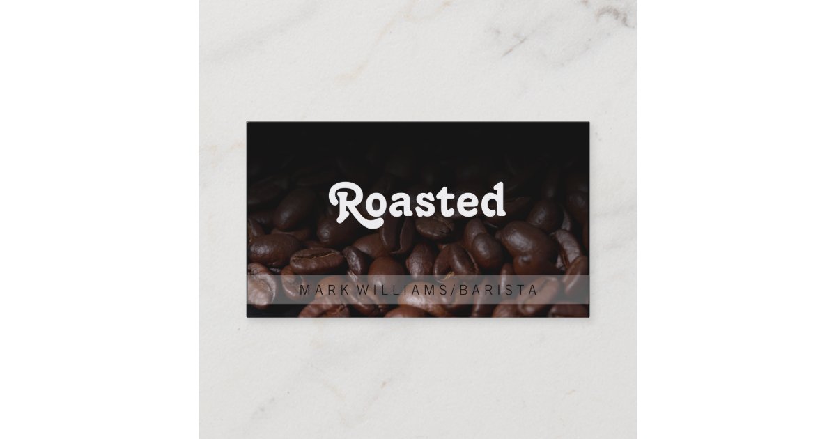 Coffee Beans / Barista Business Card | Zazzle