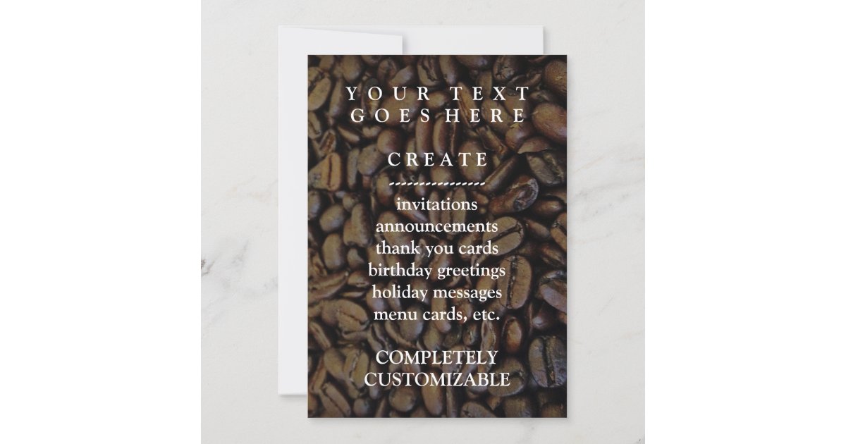 coffee beans invitation | Zazzle