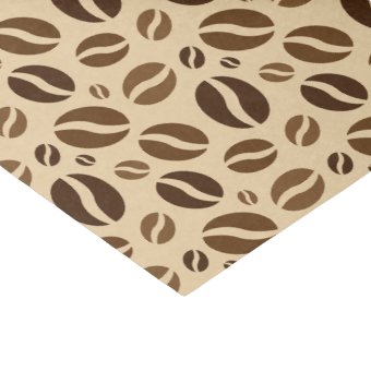 Coffee beans pattern tissue paper | Zazzle