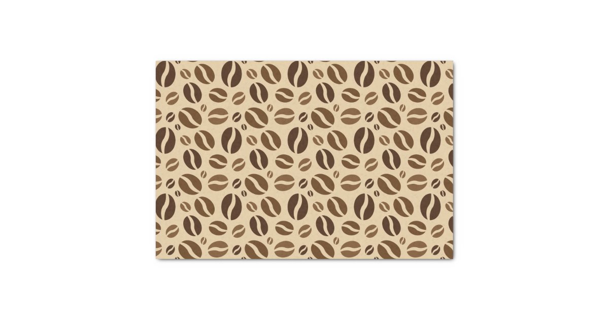 Coffee beans pattern tissue paper | Zazzle