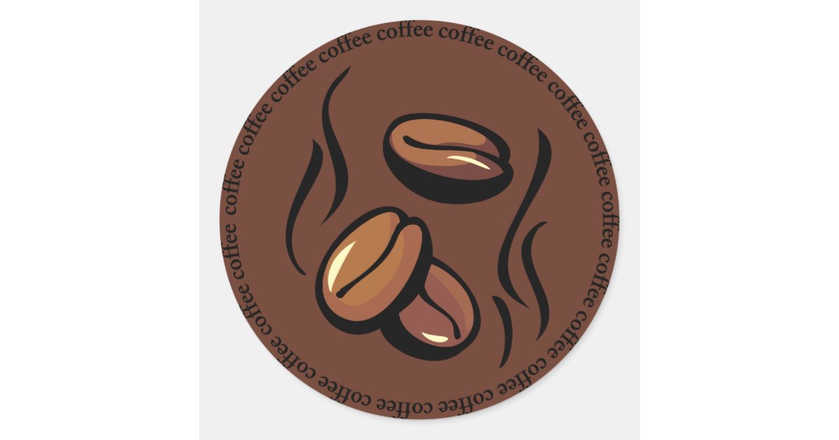 Coffee Beans Stickers | Zazzle
