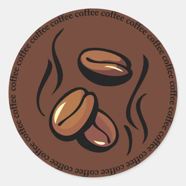 Coffee Beans Stickers | Zazzle