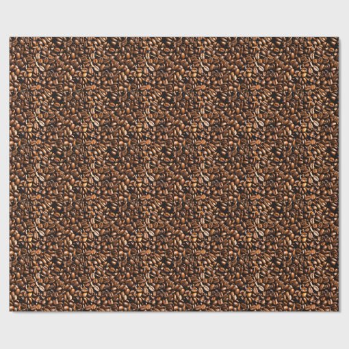 Coffee beans wrapping paper | Zazzle
