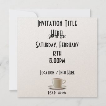 Coffee Break! Invitation | Zazzle