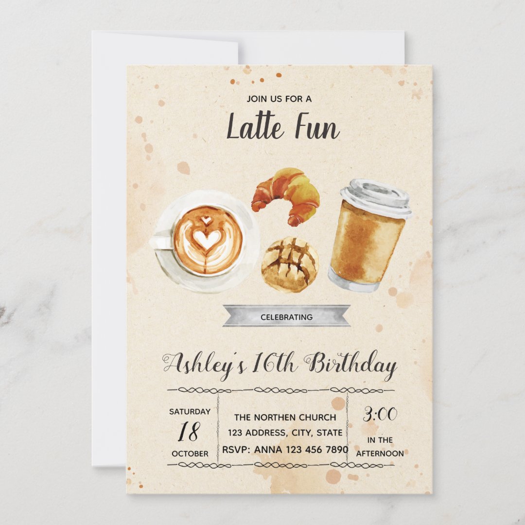 Coffee brunch party invitation | Zazzle