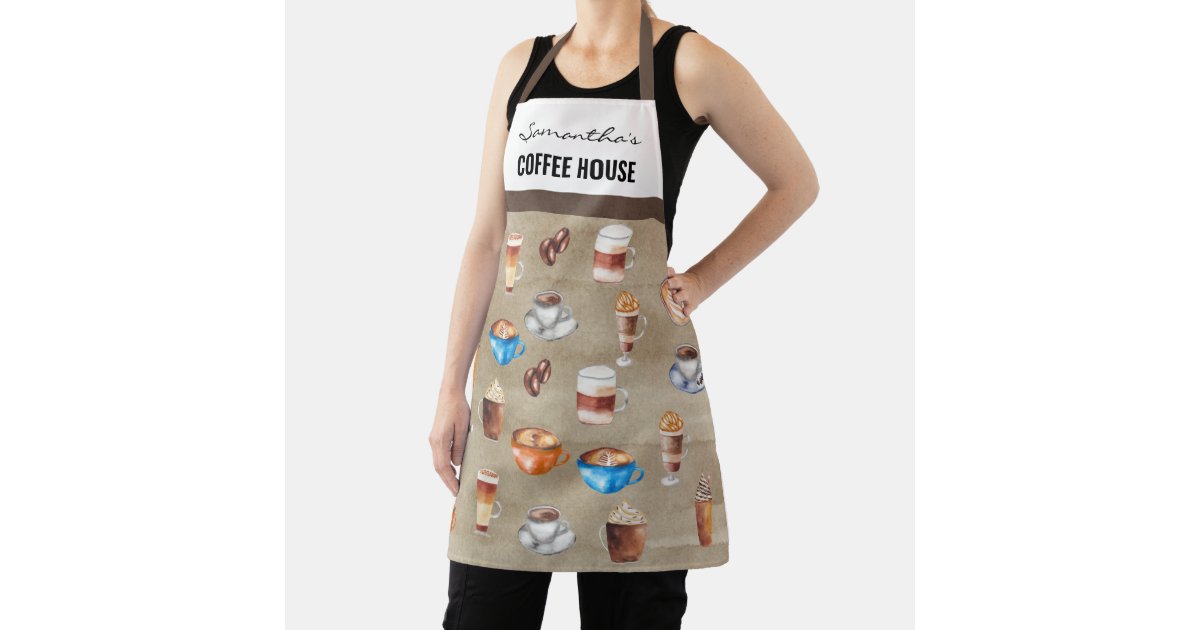 Coffee Business Shop Cafe Barista Kitchen Apron | Zazzle
