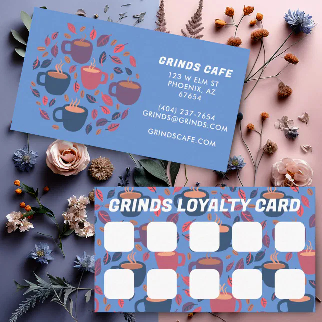 COFFEE CAFE Cute Logo Customer Loyalty Card | Zazzle