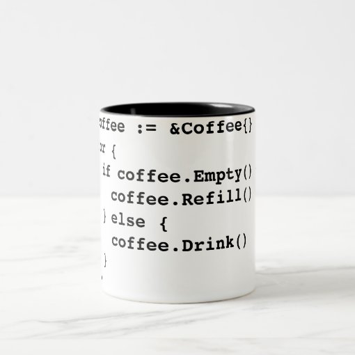Coffee Code in Golang Two-Tone Coffee Mug | Zazzle