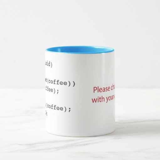 Coffee code mug for software developers with logo | Zazzle