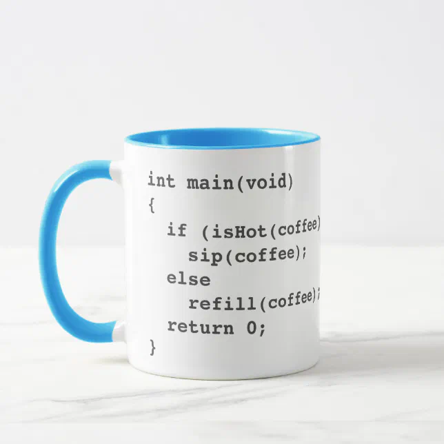 Coffee code mug for software developers with logo | Zazzle