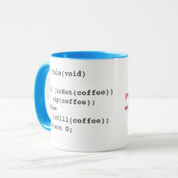Coffee code mug for software developers with logo | Zazzle