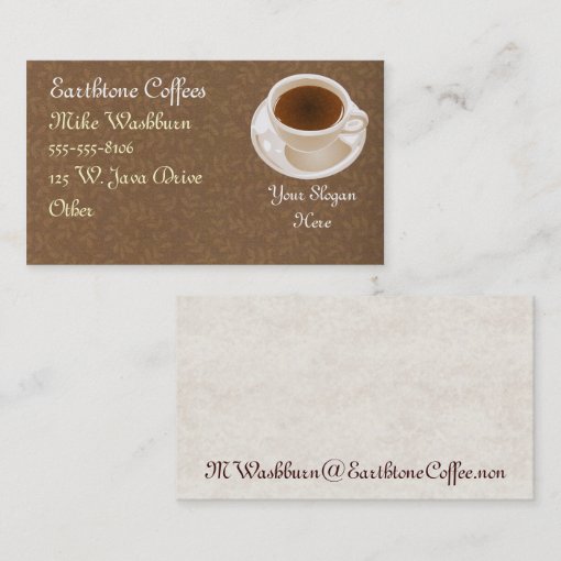 Coffee Cup Business Card | Zazzle