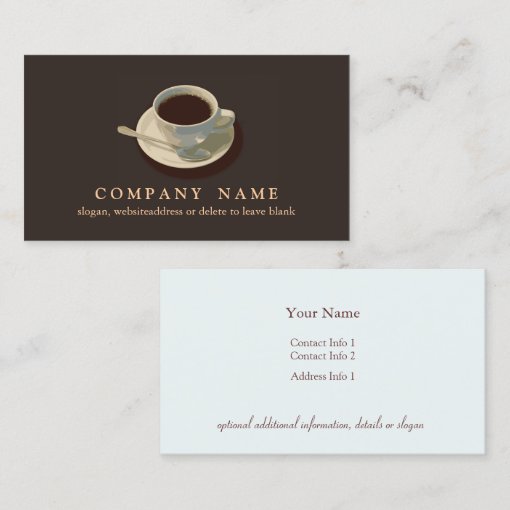 Coffee Cup Business Card | Zazzle